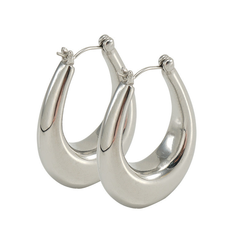 Silver long hoops | Histeriaaaaaaa